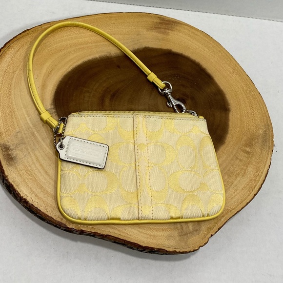Coach | Bags | Coach Womans Yellow Wristlet 4 X 6 2 | Poshmark
